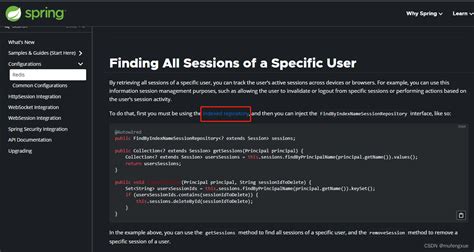 Spring Security 6 集群会话共享注入findbyindexnamesessionrepository失败 Csdn博客