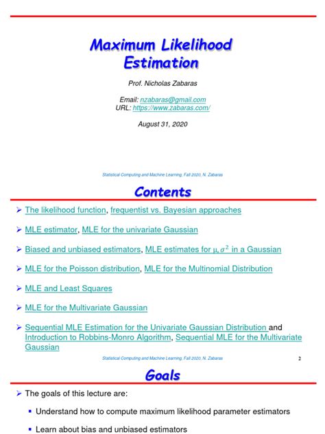 Lec8 Mle Pdf Bias Of An Estimator Estimator