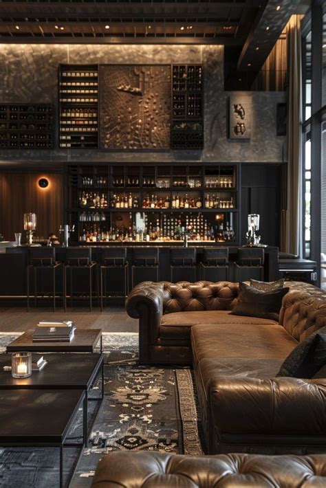 Sleek Shadowy Lounge In 2025 Bar Lounge Room Dark Aesthetic Lounge Design