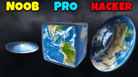 Noob Vs Pro Vs Hacker Earth Shapes In Solar Smash Youtube