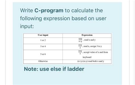 Solved Write C Program To Calculate The Following Expression