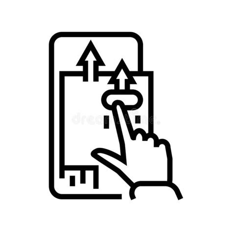 Parallax Scrolling Ux Ui Design Line Icône Illustration Vectorielle Illustration Stock