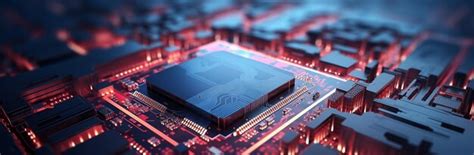 Futuristic Geometric Abstraction Of Computer Chip Gnerative Ai Premium Ai Generated Image