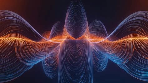 Abstract Light Waves Creating A Vibrant And Dynamic Visual Effect Premium Ai Generated Image