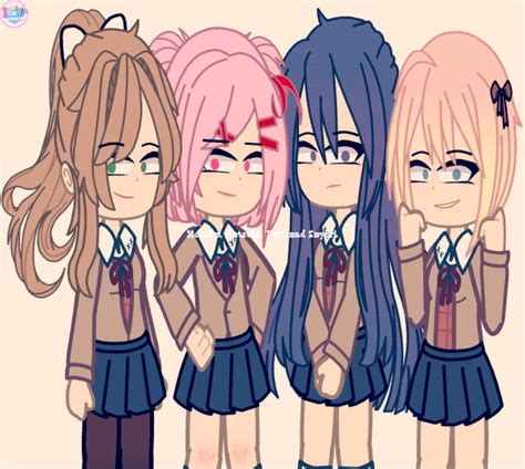 Monika Natsuki Yuri And Sayori By Proevaaleksandra2021 On Deviantart