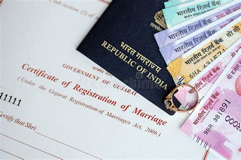 Indian Certificate Of Registration Of Marriage Blank Document And