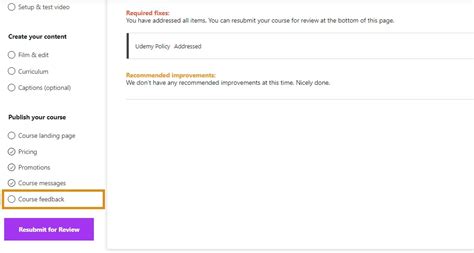 Viewing Course Feedback Udemy