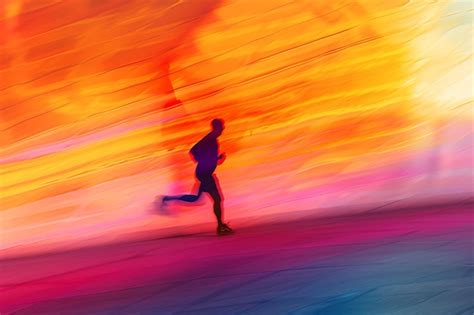 Premium Photo Abstract Illustration Of A Running Man