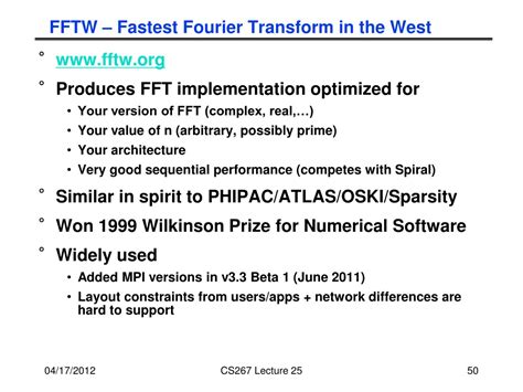 Ppt Efficient Spectral Methods Using Fast Fourier Transform Ffts