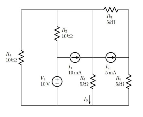 solved calculate the current io in the circuit given in the
