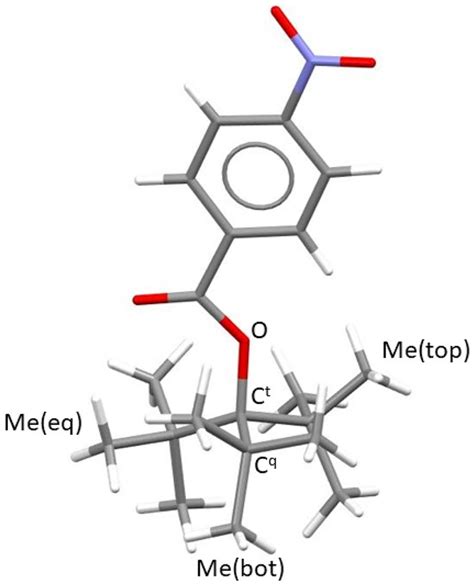 Molecular Crystal Structure Of Tri Tert Butylmethyl P Nitrobenzoate