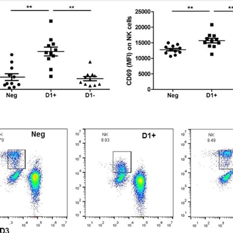 The Percentage Of Activation Marker Cd69 On Cd4 A And Cd8 B T