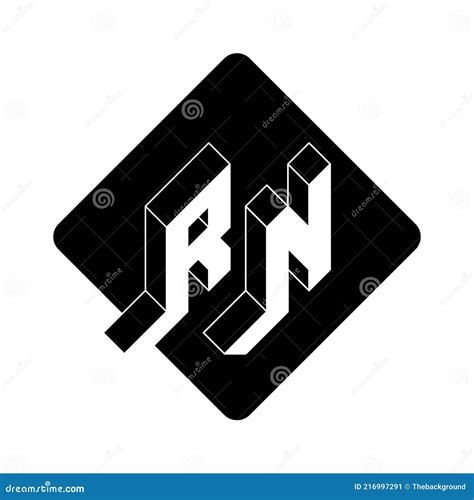 Rn 2 Letter Code R And N Monogram Or Logotype Isometric 3d Font For Design Outline Fonts