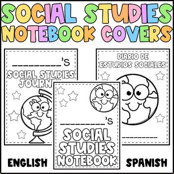 Social Studies Journal Notebook Covers Interactive Notebook English