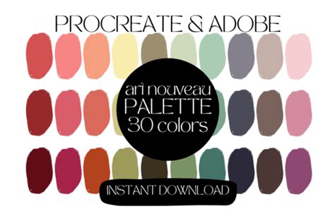 Botanical Mood Procreate Color Palette Graphic By Zararozadesigns · Creative Fabrica