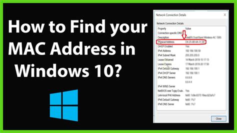 How To Find The Macphysical Address In A Windows 10 Computer