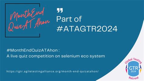 Agile Testing Alliance On Linkedin Atagtr2024 Monthendquizatahon