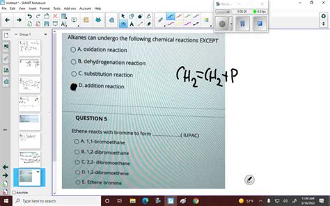 Solved Alkanes Can Undergo The Following Chemical Reactions Except A Oxidation Reaction B