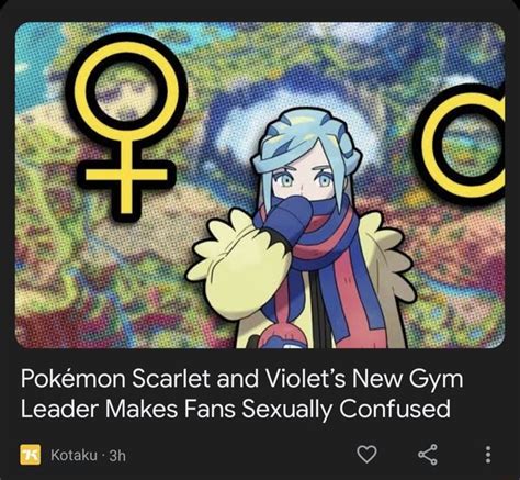 Pokemon Scarlet And Violet S New Gym Leader Makes Fans Sexually Confused Kotaku Ifunny