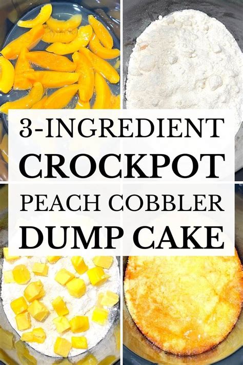 Crockpot Peach Cobbler Dump Cake