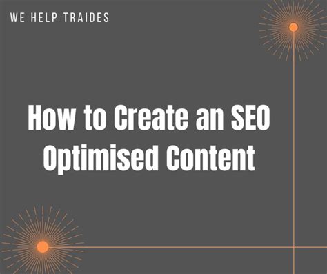 How To Create Seo Optimised Content For Your Business