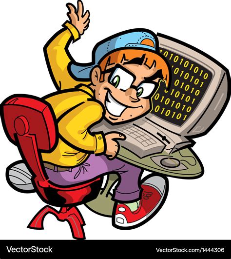 computer nerd royalty free vector image vectorstock
