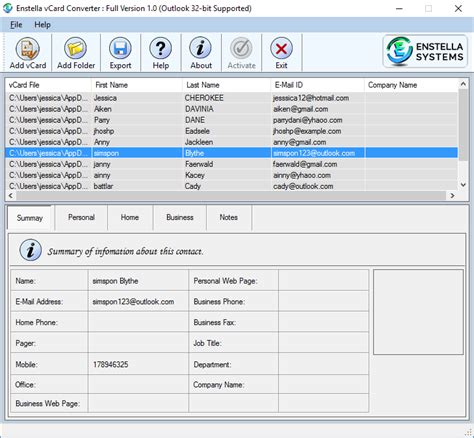 VCard Converter Software Convert VCF Contacts Into PST File