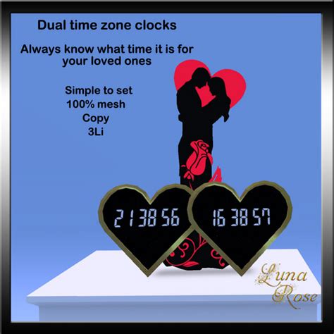 Second Life Marketplace Time Zone Clocks Lovers