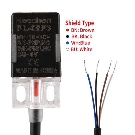 Heschen Square Inductive Proximity Sensor Switch Non Shield Type Pl 08