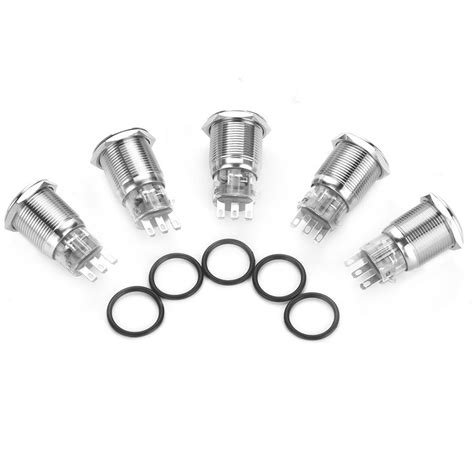 Interruptor De Botón Pulsador 2a 220v Interruptor De Botón Pulsador De Enclavamiento Redondo De