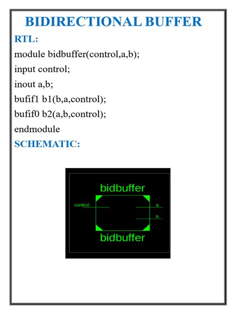 Bidirectional Buffer Pdf