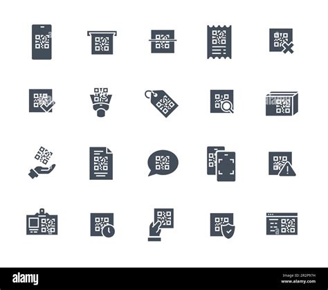 Qr Code Black Icons Set Stock Vector Image And Art Alamy