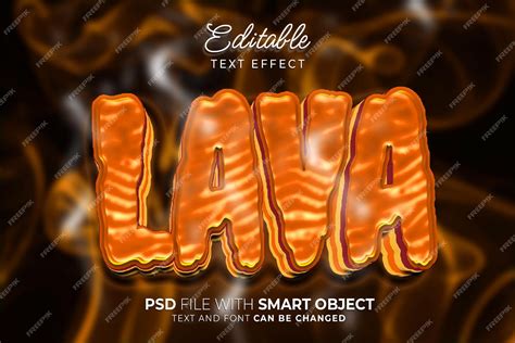 Premium Psd Lava Text Effect Editable Style Design