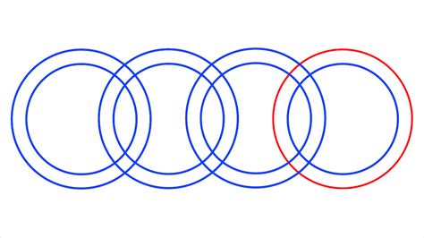 How To Draw Audi Logo Step By Step 8 Easy Phase