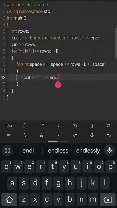 C Coding Made Easy Draw Pyramid Pattern On Mobile Learn C Programming Anywhere Youtube