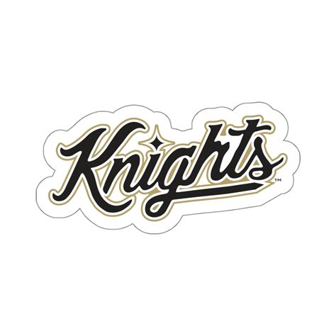 The Knights Script Logo Sticker Scarlet And Gold The Knights Script Logo Sticker Scarlet And Gold