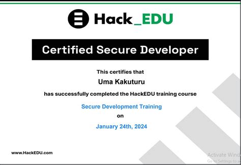 Uma Kakuturu On Linkedin Certifiedsecuredeveloper Cybersecurity Securedevelopmenttraining