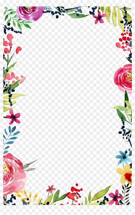 Printable Flower Border Design