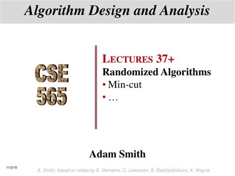 PPT Randomized Algorithms In Algorithm Design And Analysis PowerPoint Presentation ID