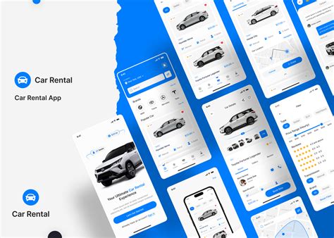Car Rental App Ui Kit 60 Screens Figma Insight Lancer
