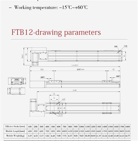 Belt Driven Linear Actuator High Speed Rail Guide Low Noise Module