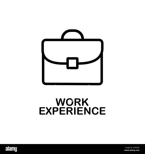Work Experience Icon In Trendy Outline Style Design Vector Illustration Isolated On White