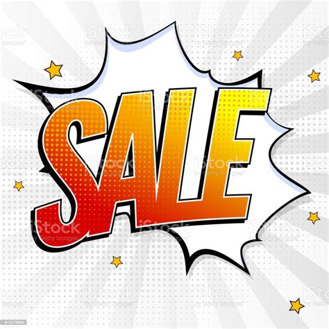 판매 팝 아트 시작 배경 만화도 서 스타일에 폭발 광고 간판 가격 인하 하프톤 도트 흰색 배경에서 클라우드 빔 판매 합니다 광고 표지 포스터에 대 한 서식 파일 벡터