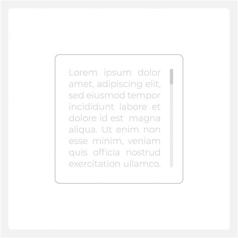 Premium Vector Text Field With Scrollbar Ui Element Template
