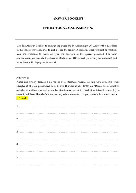 Answer Booklet Assignment 26 Project 4805 69d7ec27dbf6229631