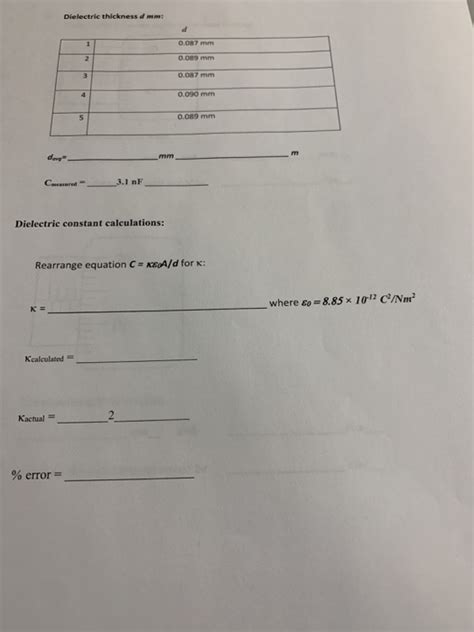 Solved Fall 2020 Lab Assignment 4 Capacitance Capacitors Chegg Com