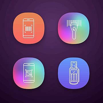 Barcodes App Icons Set Commerce Store Flat Vector Commerce Store Flat PNG And Vector With