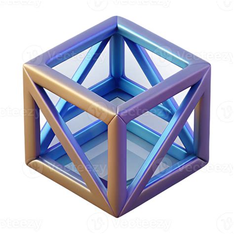 Stunning Vintage A Cube Geometric Abstract Form Premium 59131906 Png