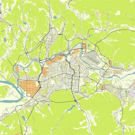 Premium Vector Map Of Daegu South Korea