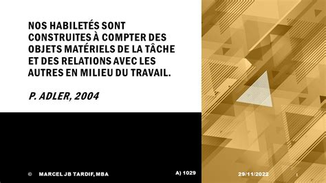 Nos Habiletés Sont Construites à Compter Des Objets Matériels De La